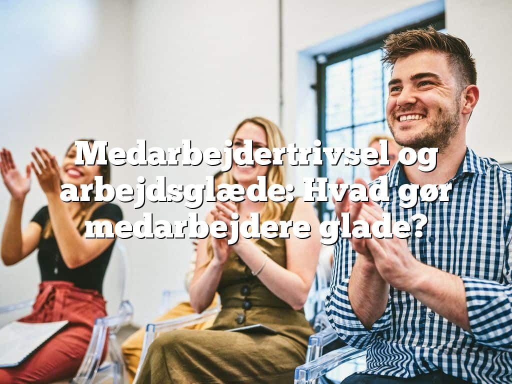 Medarbejdertrivsel og arbejdsglæde: Hvad gør medarbejdere glade ...